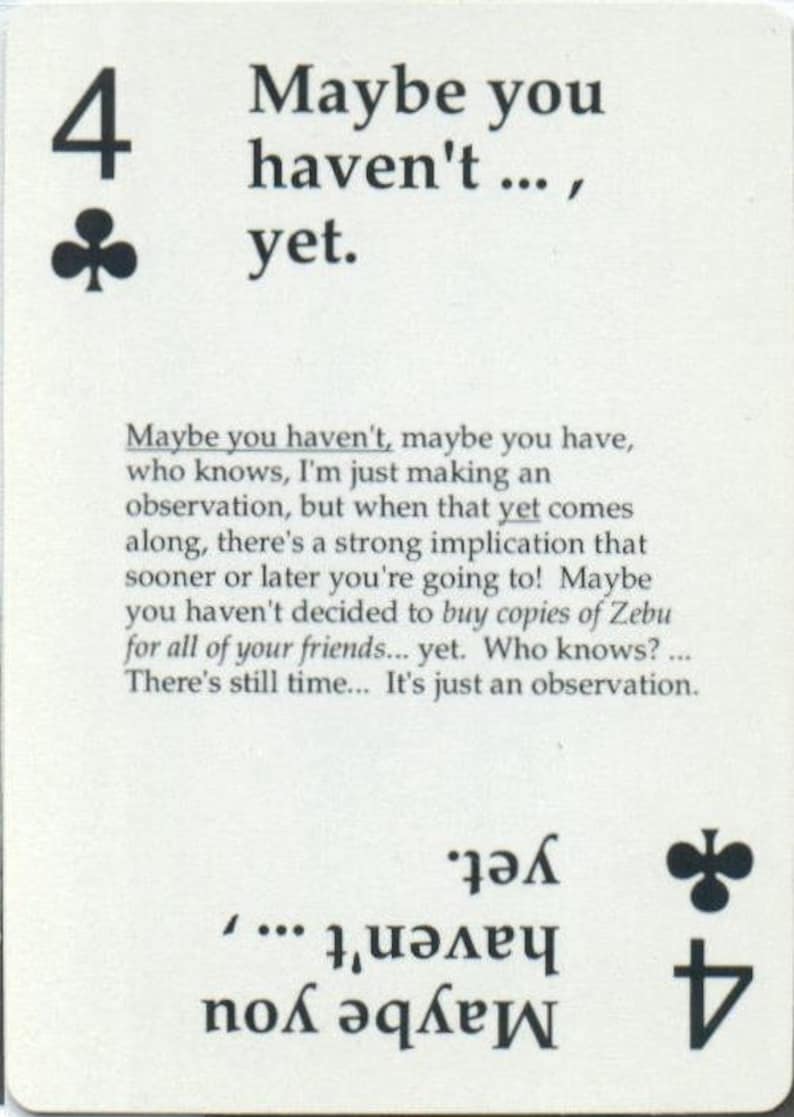 Make 52 Copies Unusual Play Cards Zebu. Ebook Pdf - Etsy Hong Kong