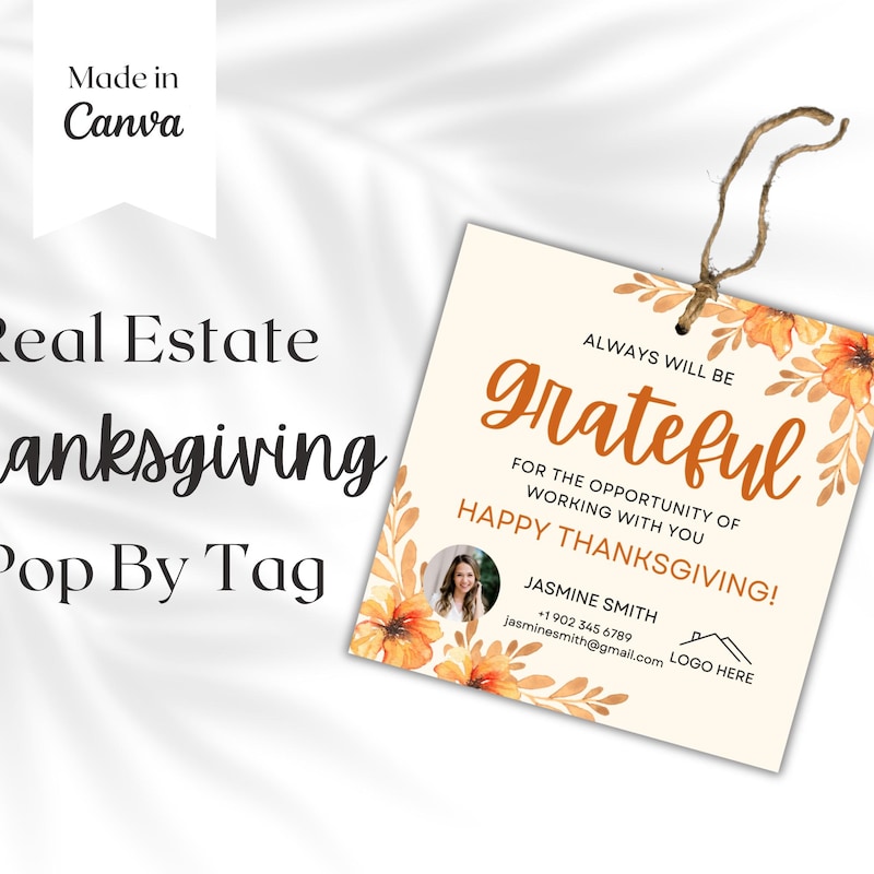 Thankful Real Estate Tags - Etsy