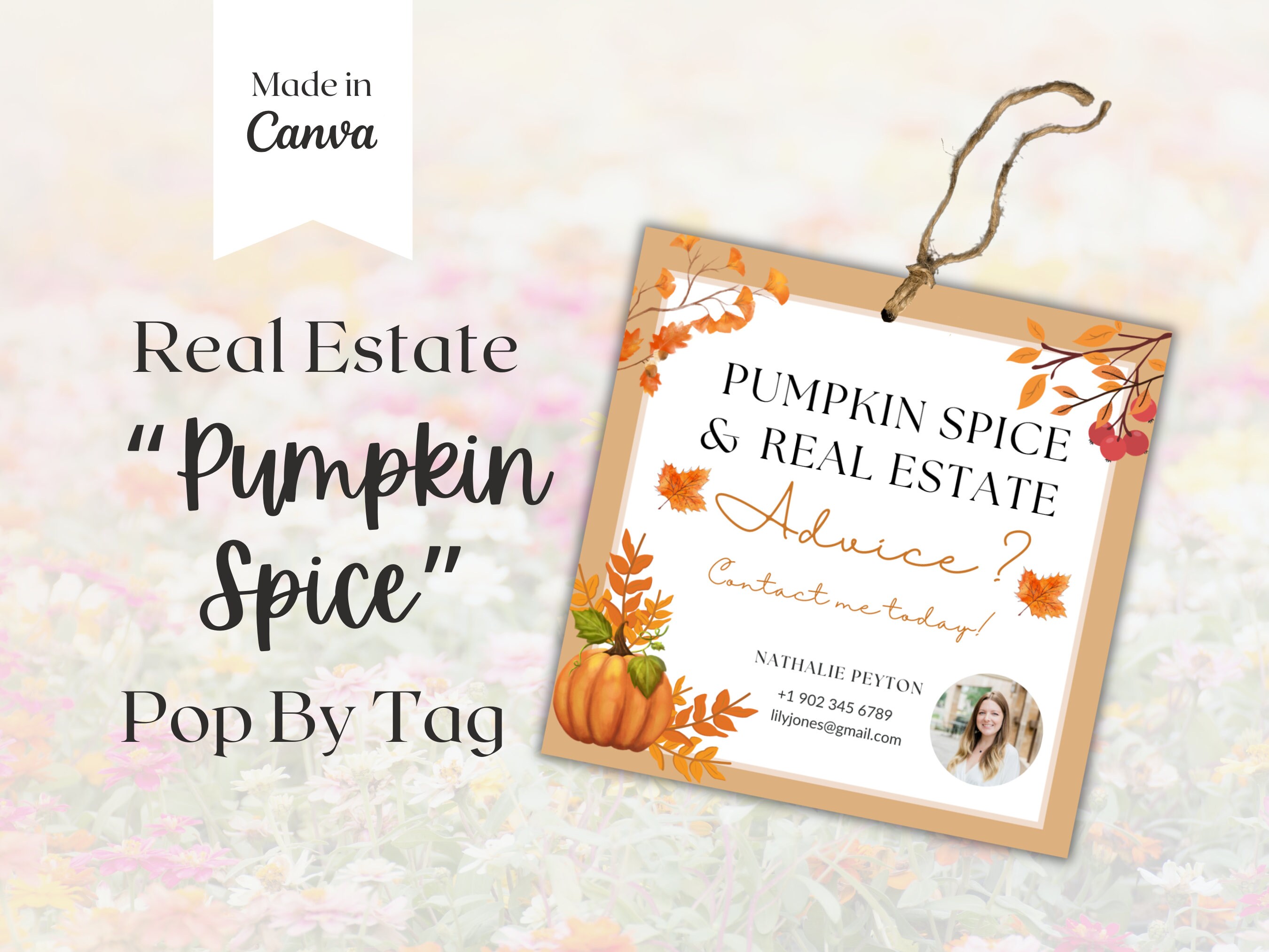 Pumpkin Spice and Real Estate Advice, Fall Pop by Tags, Realtor Pop by ...