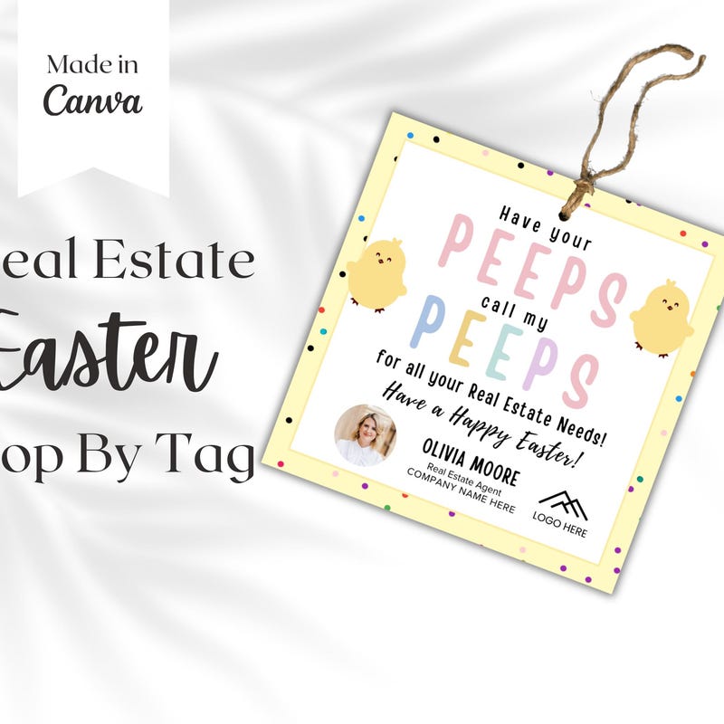 Realtor Easter Tags - Etsy