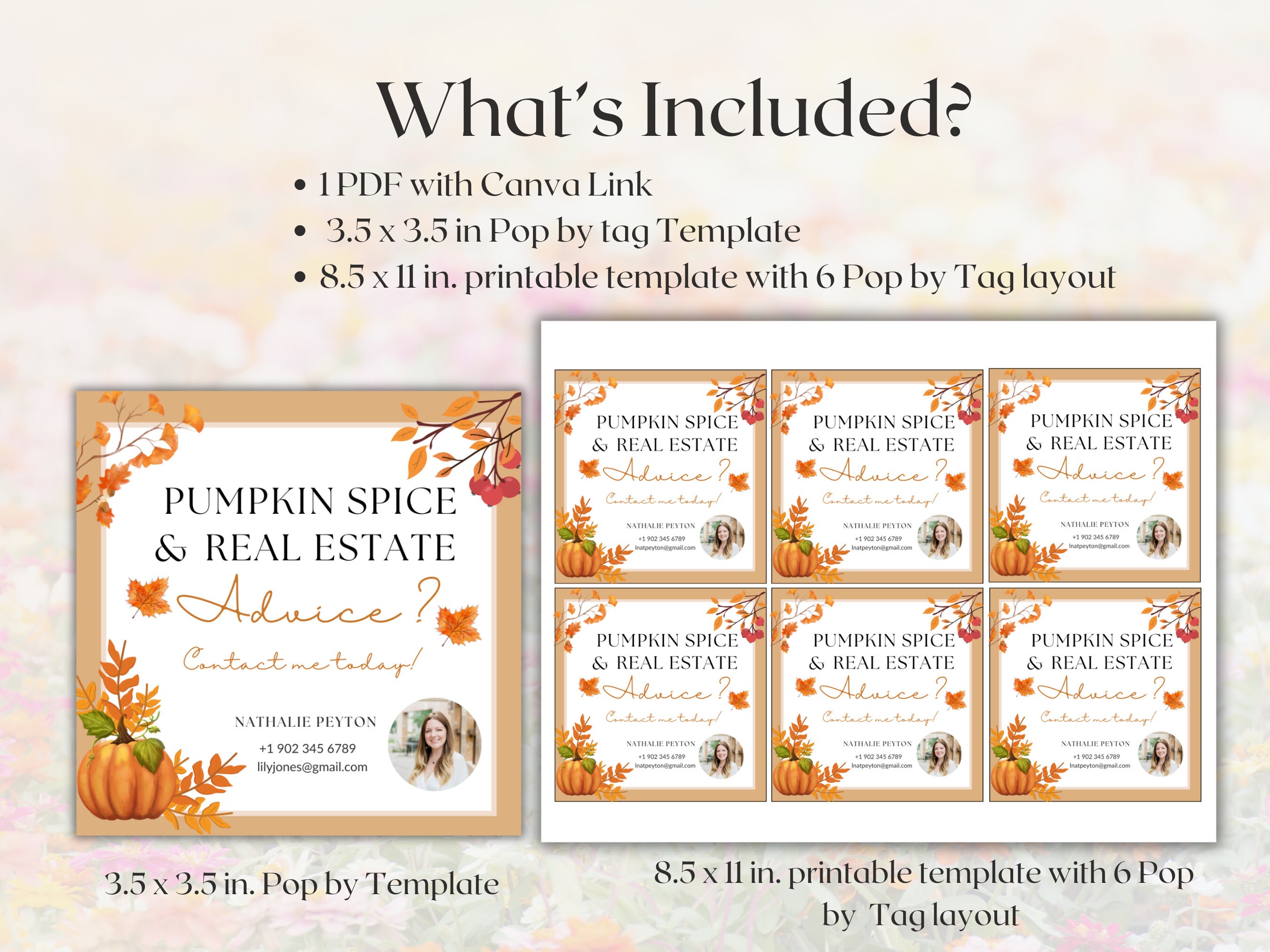 Pumpkin Spice and Real Estate Advice, Fall Pop by Tags, Realtor Pop by ...