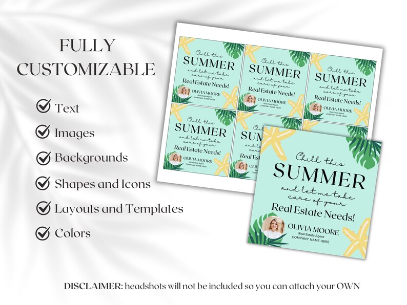 Summer Realtor Pop by Tags Printable Card Real Estate Marketing ...
