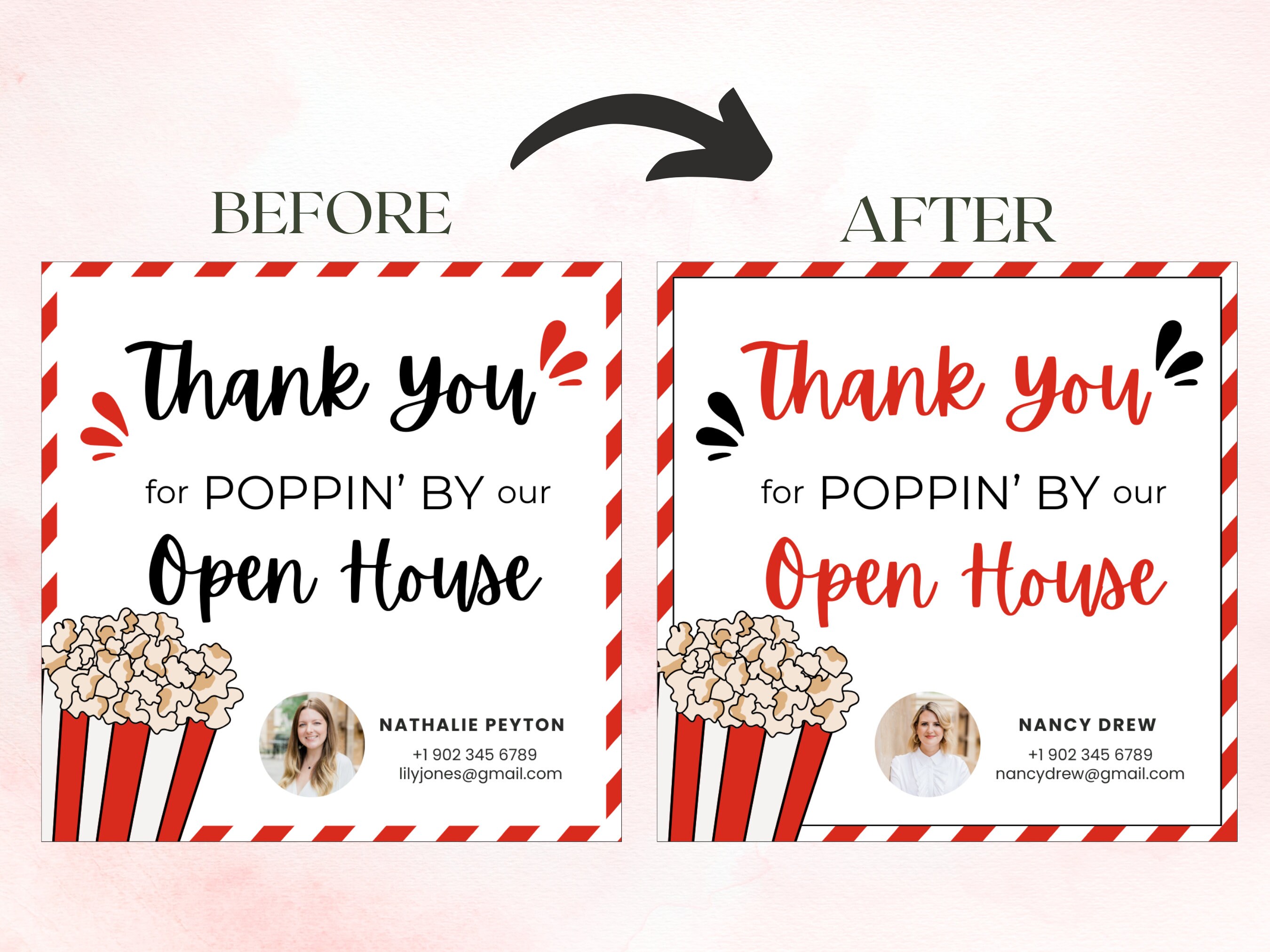 Thank You for Poppin' by Our Open House Pop by Tag | Red Pop by Tag ...