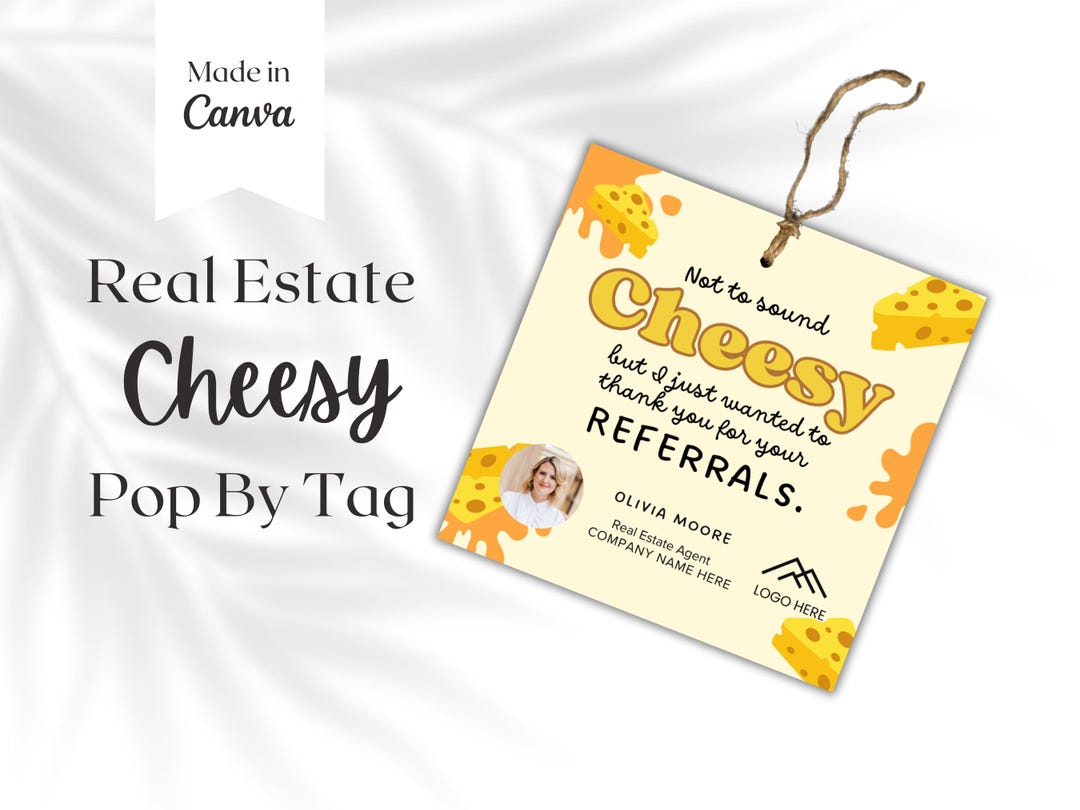 Cheesy Pop by Tag, Candy Gift Tags , Client Appreciation Realtor ...