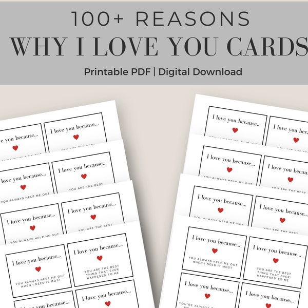 I Love You Because - Etsy