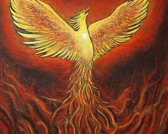 Rising Phoenix Painting - Etsy