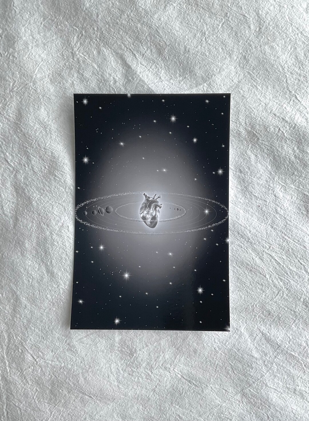 Heart Solar System Postcard Card - Etsy