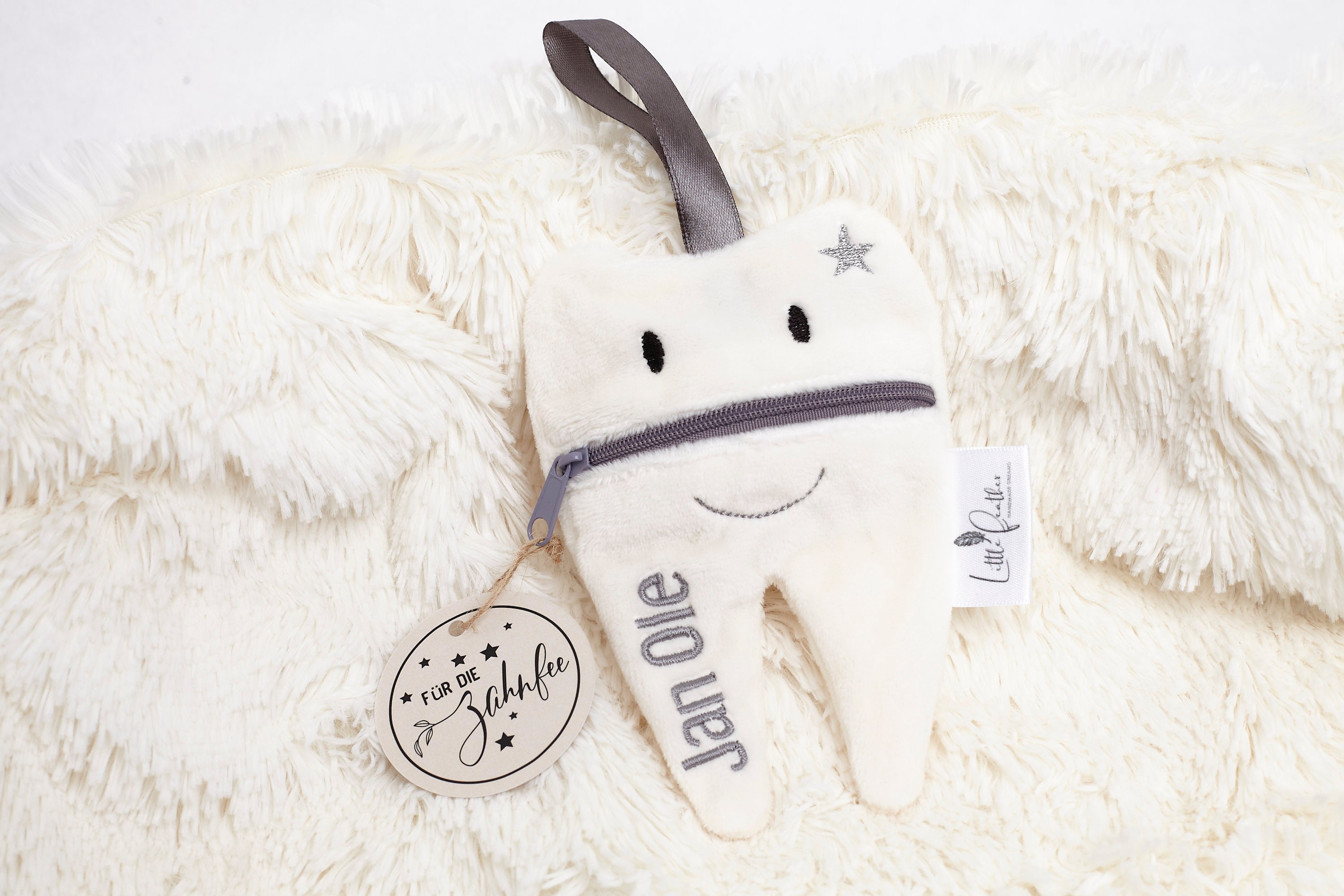Zahnfee Zahn Täschchen mit Namen personalisiert Tasche Milchzahn ...