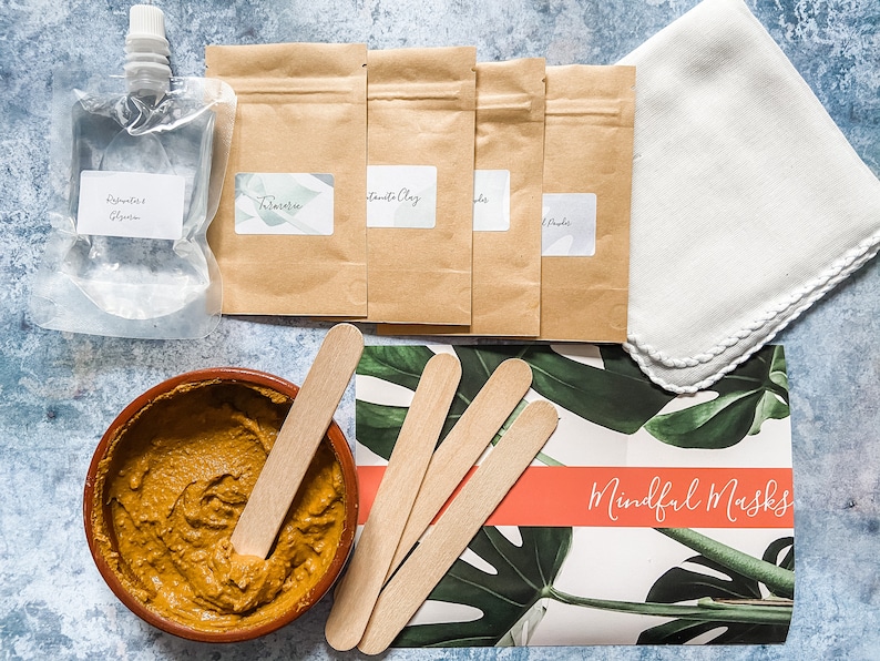 Vegan DIY Face Mask Kit: Natural Clay Mask, Eco Skin Care - Etsy