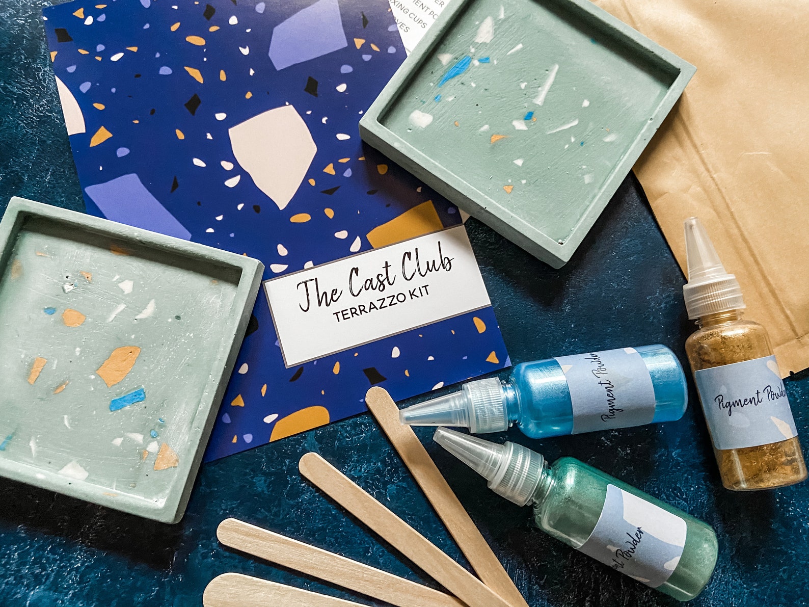 DIY Terrazzo Coaster Making Kit | Jesmonite Hexagon, Square, Oval ...