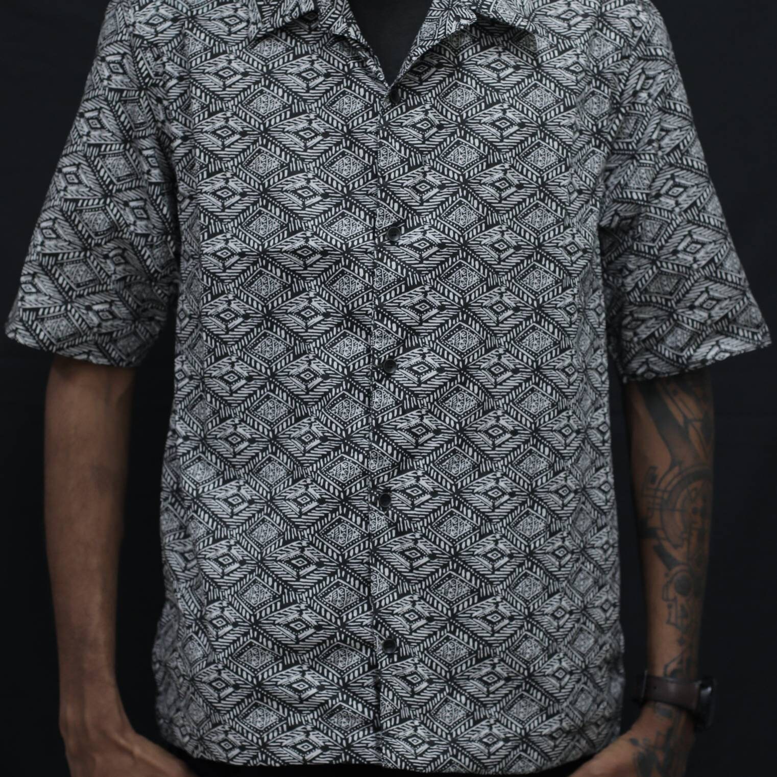 Shellshocked, Aztec Design Shirt, Button up Shirt, Men's Shirt, Casual ...