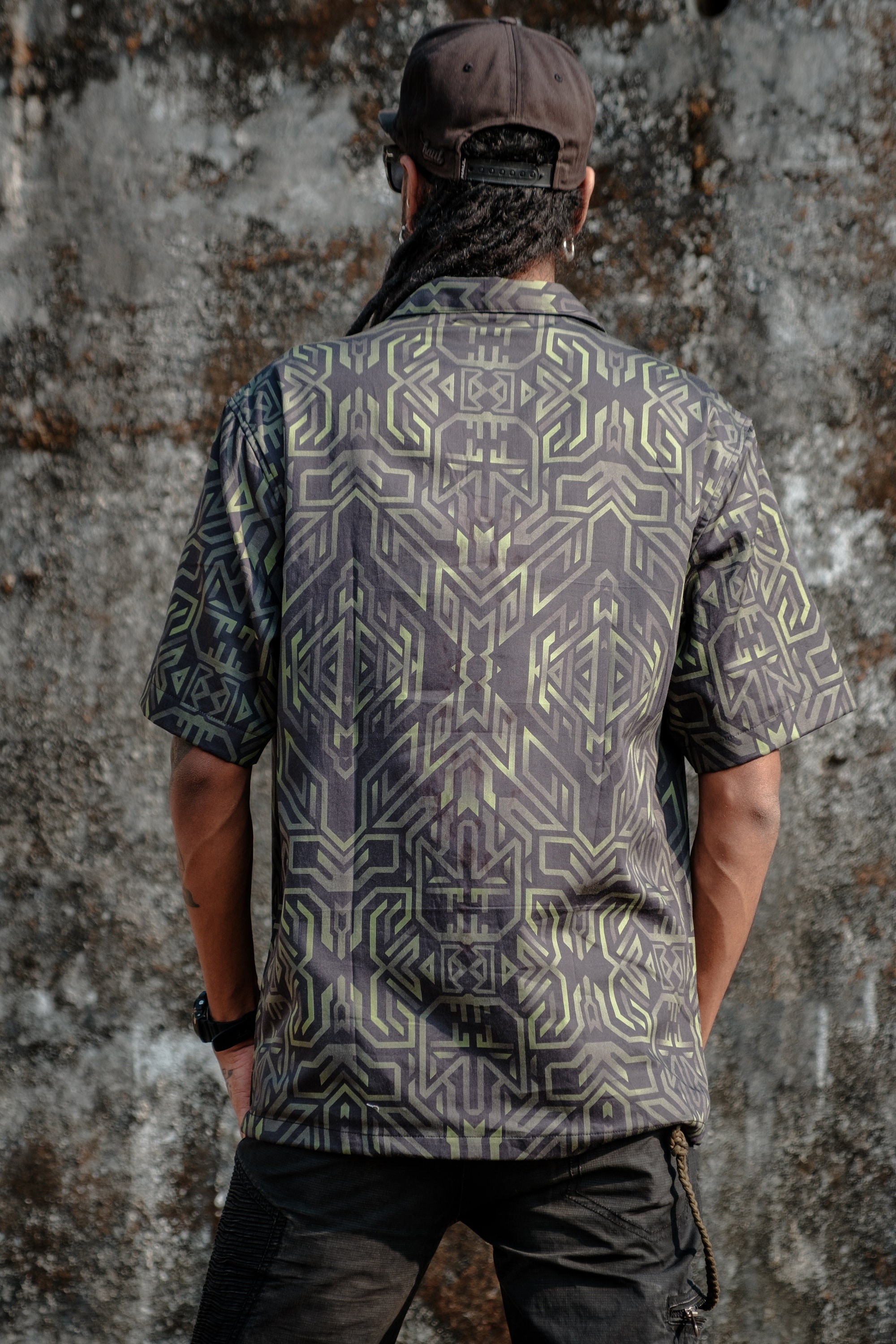 ARCADIA Geometric Pattern Shirt, Psychedelic Shirt, Rave Shirt Festival ...