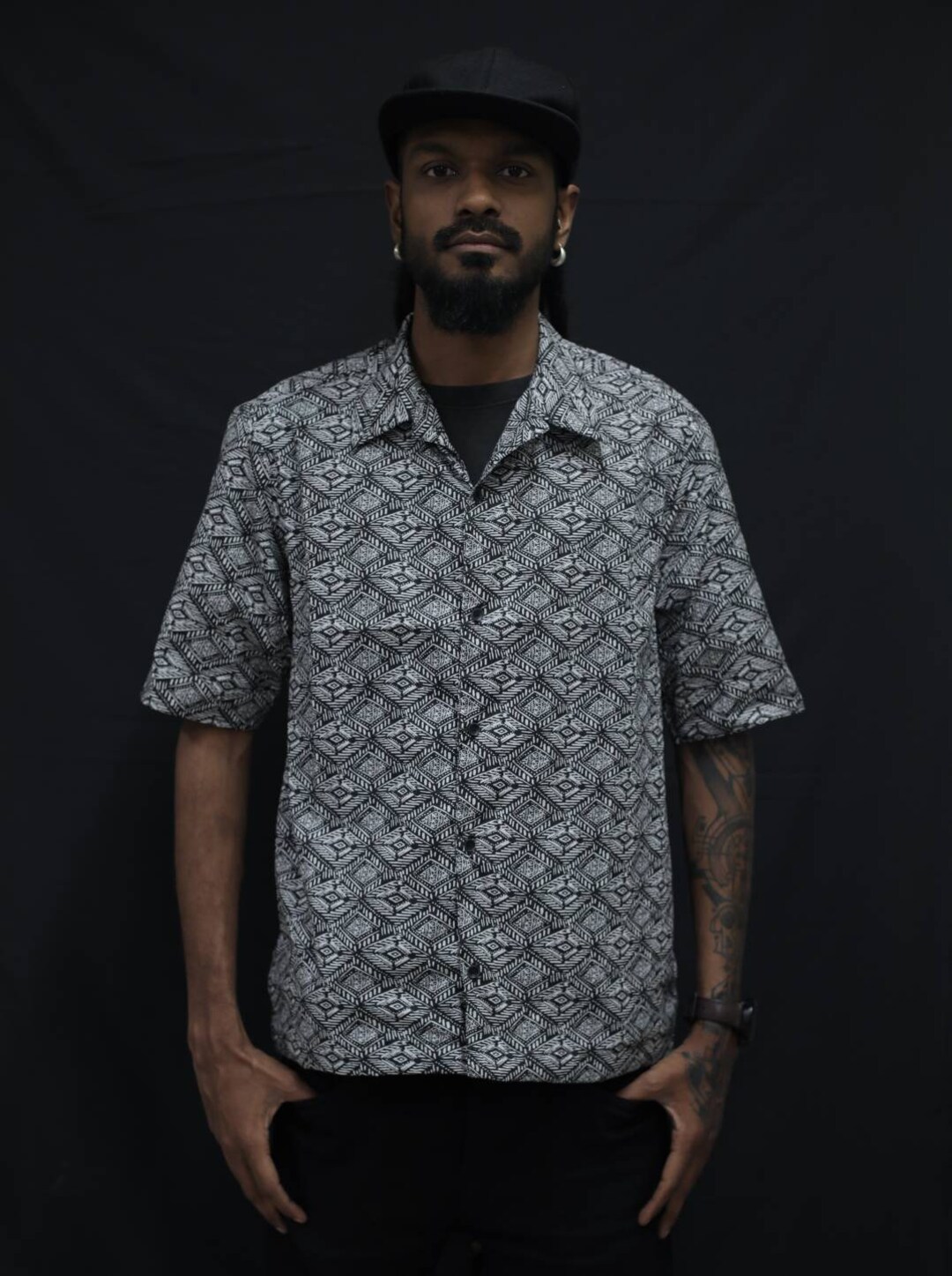 Shellshocked, Aztec Design Shirt, Button up Shirt, Men's Shirt, Casual ...