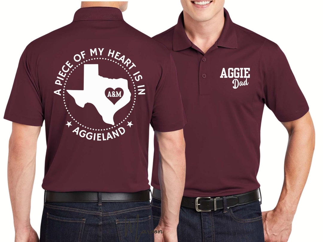 A Piece of My Heart is in Aggieland, Men's Sport Polo Sport Tek ...