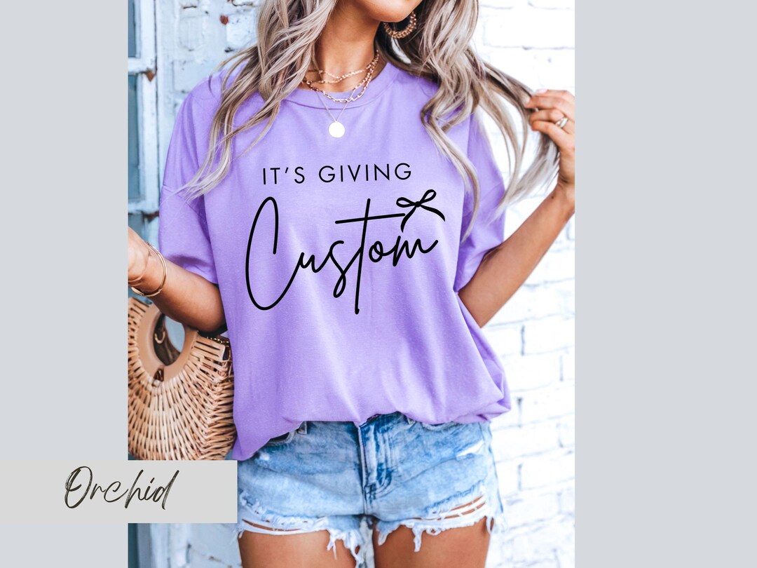 IT'S GIVING Custom Shirt, Personalized Name Word, Coquette Bow ...