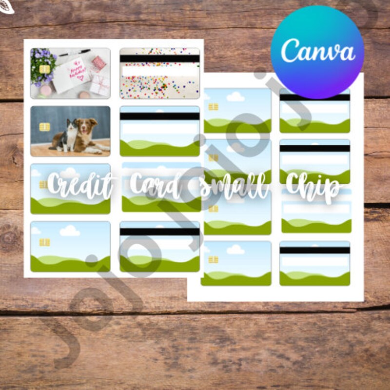 Debit Card Template - Etsy