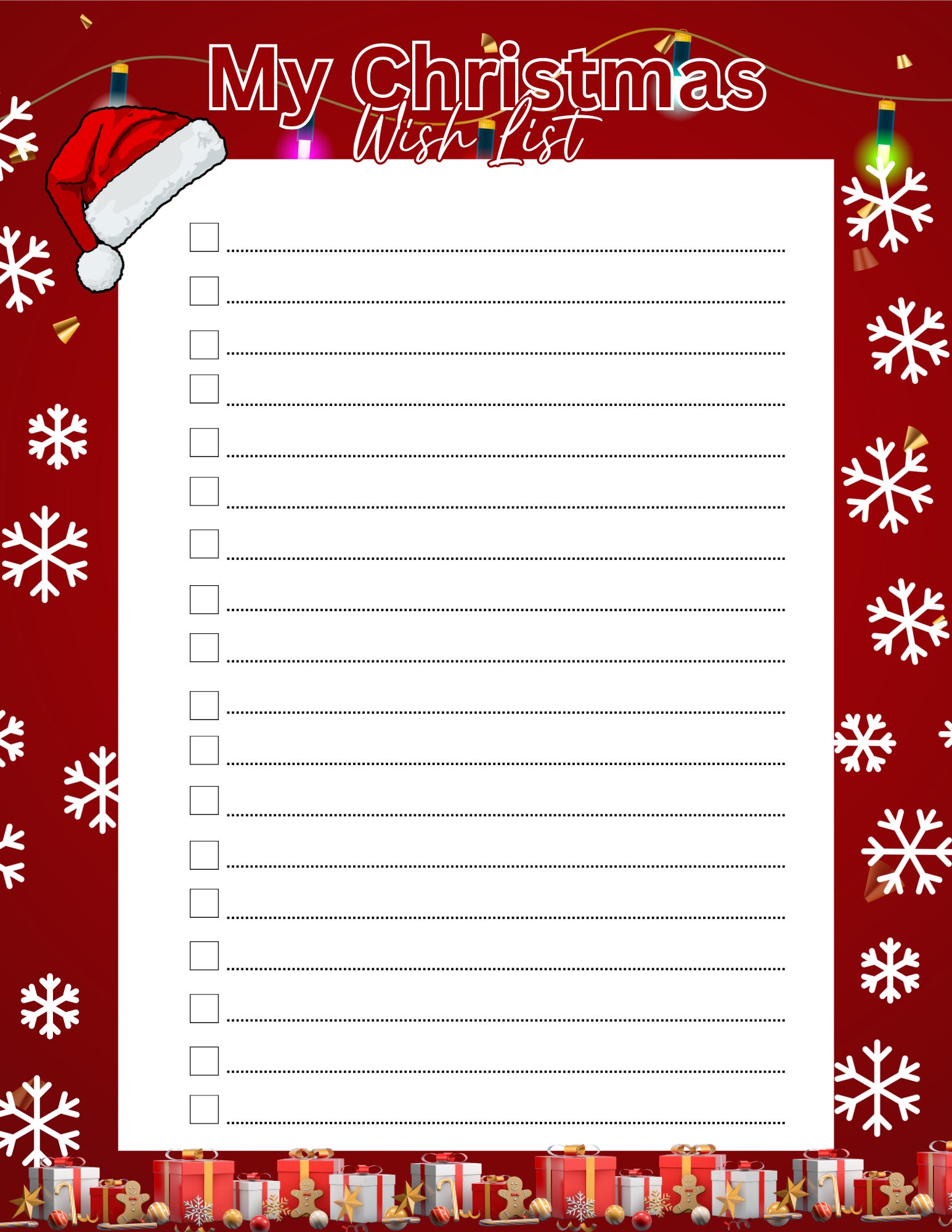 Christmas Check List Bundle - Etsy