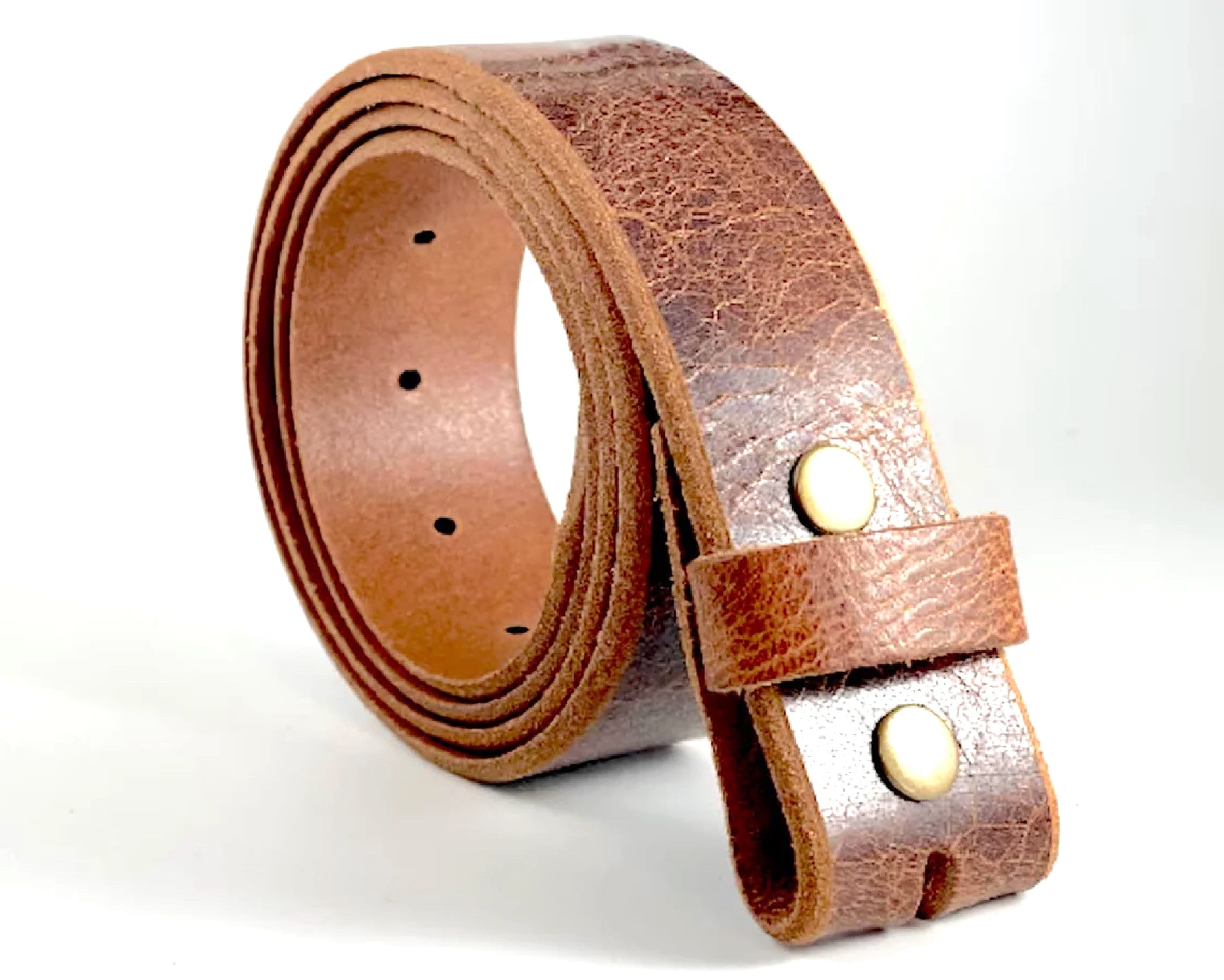 Leather Belt Without Buckle 1 1/4 32mm Vintage Look Leather Belt ...