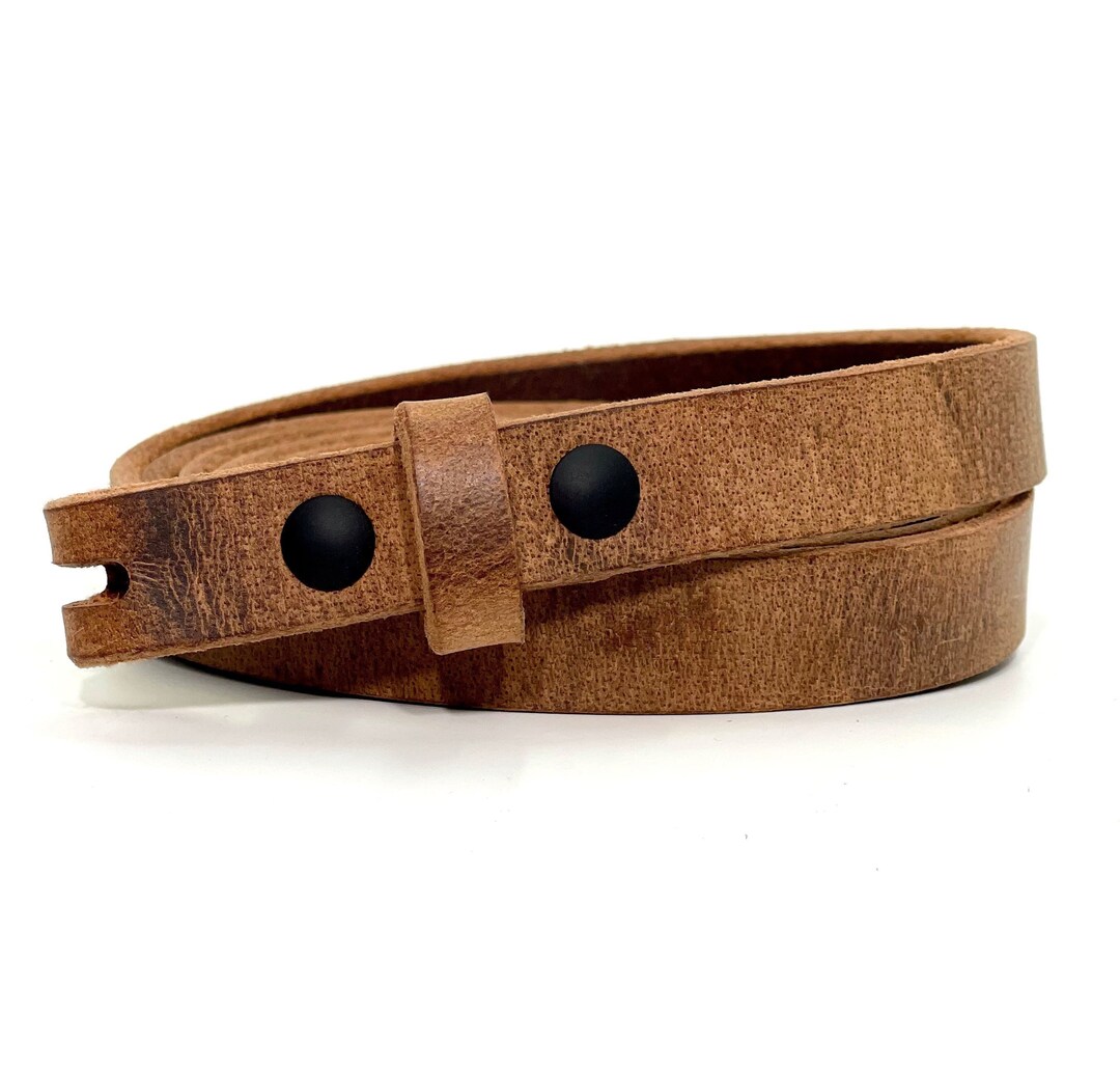 Narrow Womens Leather Belt 3/4 19mm, Handmade Leather Belt Without ...