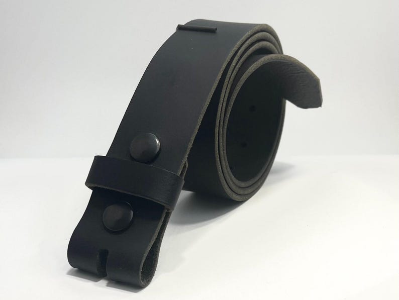 Buffalo Leather Belt 1.75" Width (44.5 Mm) NO BUCKLE Snap Belt Strap ...