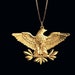 Gold Eagle Pendant 14k Solid Gold Eagle Necklace - Etsy