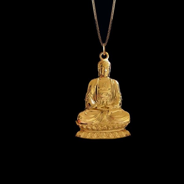 Gold Buddha Pendant - Etsy