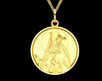 Gold St Luke Necklace - Etsy