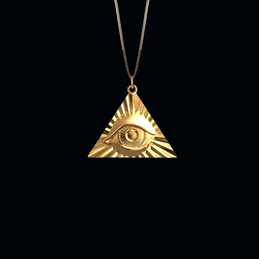 Gold Illuminati Pendant 14k Solid Gold Illuminati Necklace - Etsy UK