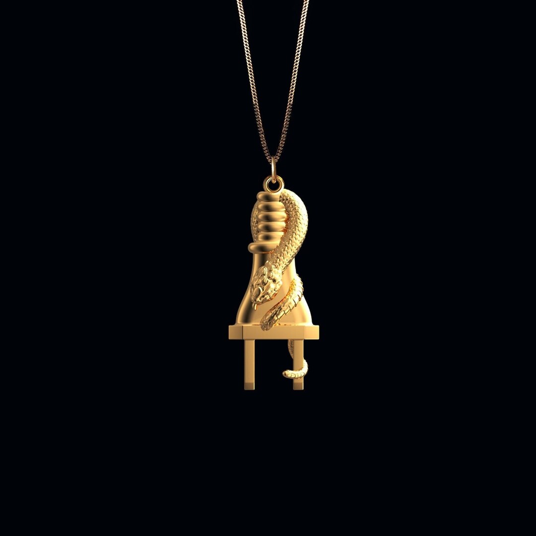 The Plug Pendant 14k Solid Gold Plug Necklace - Etsy