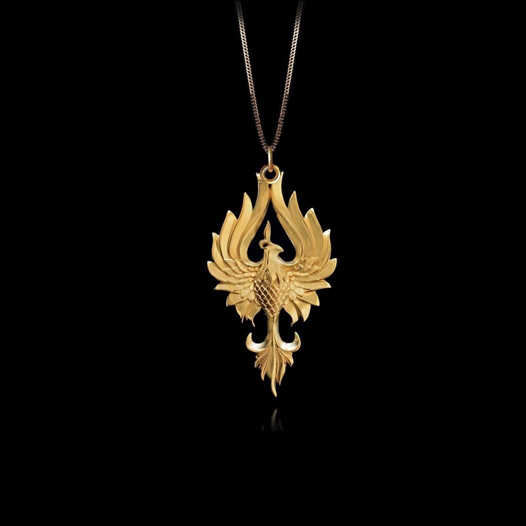 14k Solid Gold Phoenix Pendant 3 Made in USA - Etsy