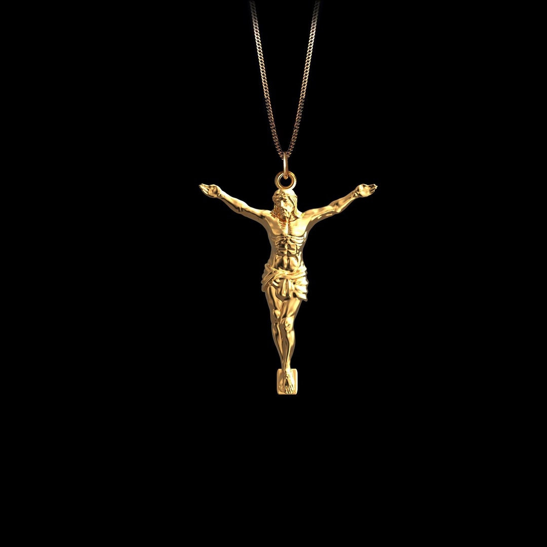 Gold Jesus Without the Cross Pendant Made in USA - Etsy