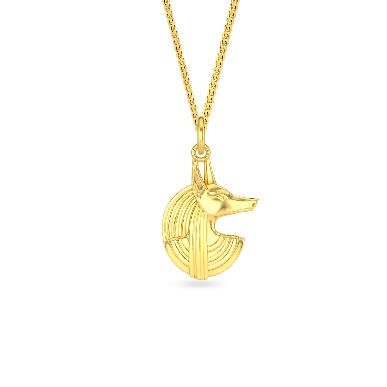 Gold Anubis Pendant 14k Solid Gold Anubis Necklace Horus - Etsy