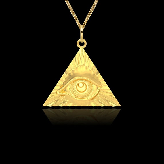 Gold Illuminati Pendant 14k Solid Gold Illuminati Necklace - Etsy UK