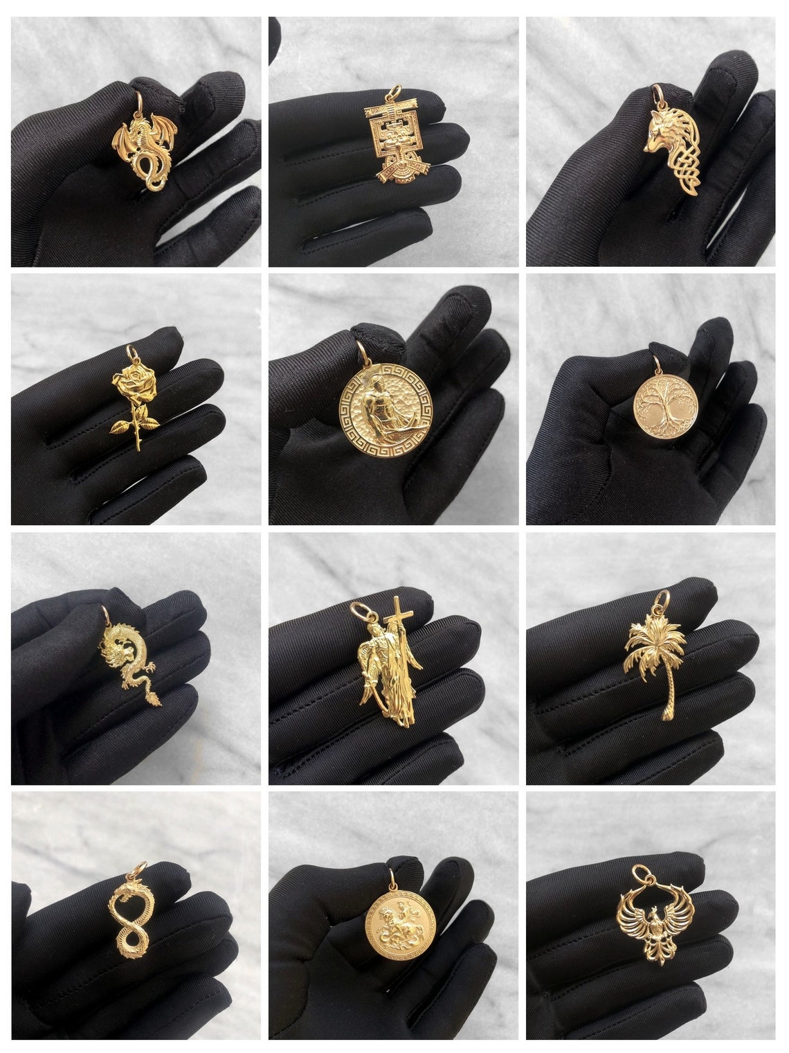 Gold Om Symbol Pendant 14k Solid Gold Ohm Mantra Necklace - Etsy