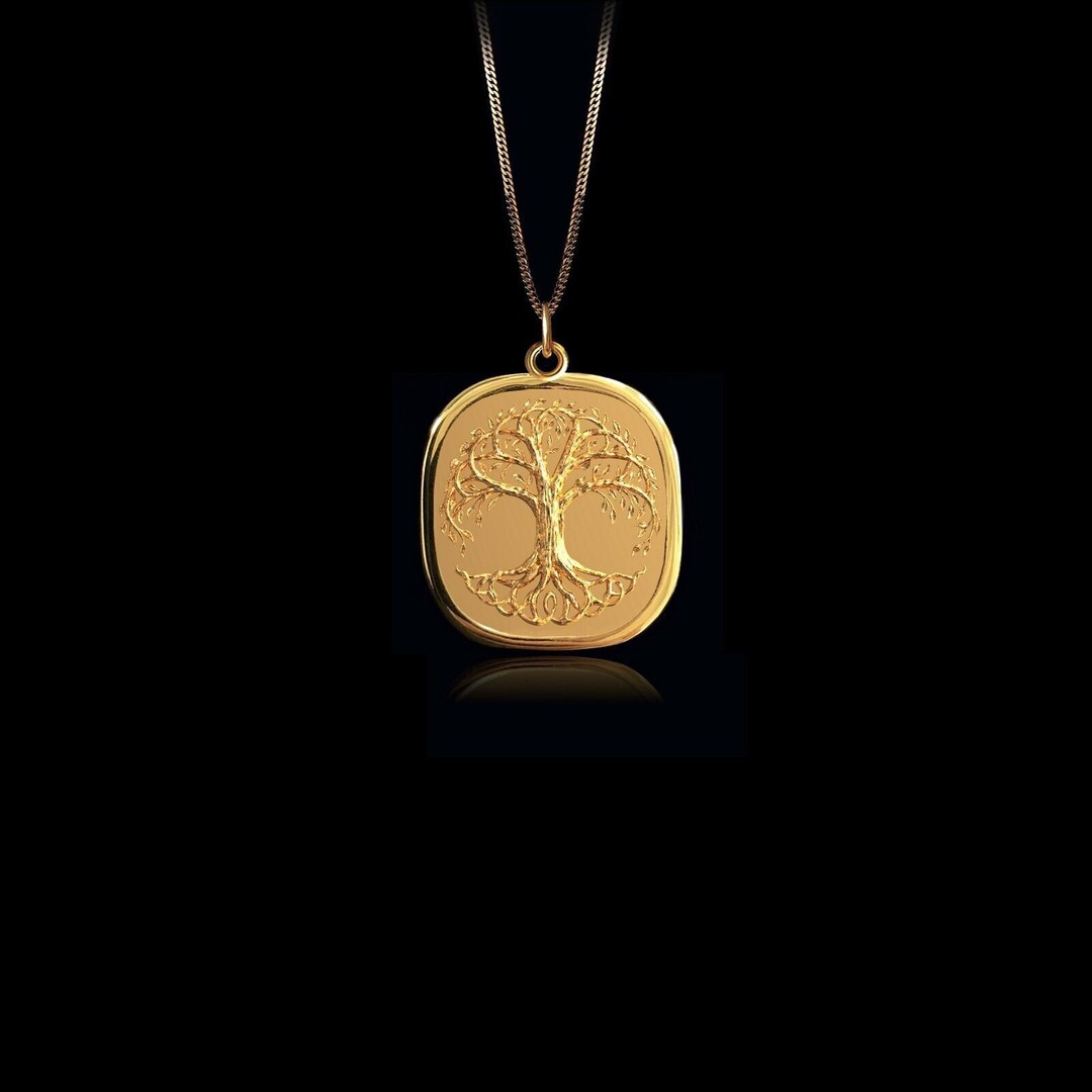 MINI Tree of Life Pendant 3 in 14k Gold 23 Mm Gold Celtic Tree Pendant ...