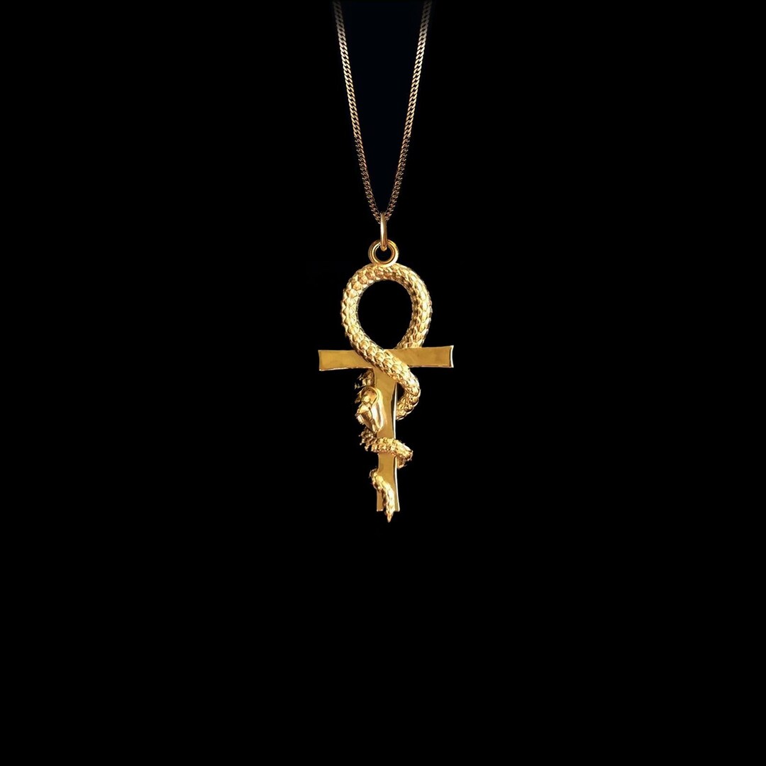 Gold Ankh Pendant 14k Solid Gold Ankh Necklace, Egyptian Jewelry, Solid ...