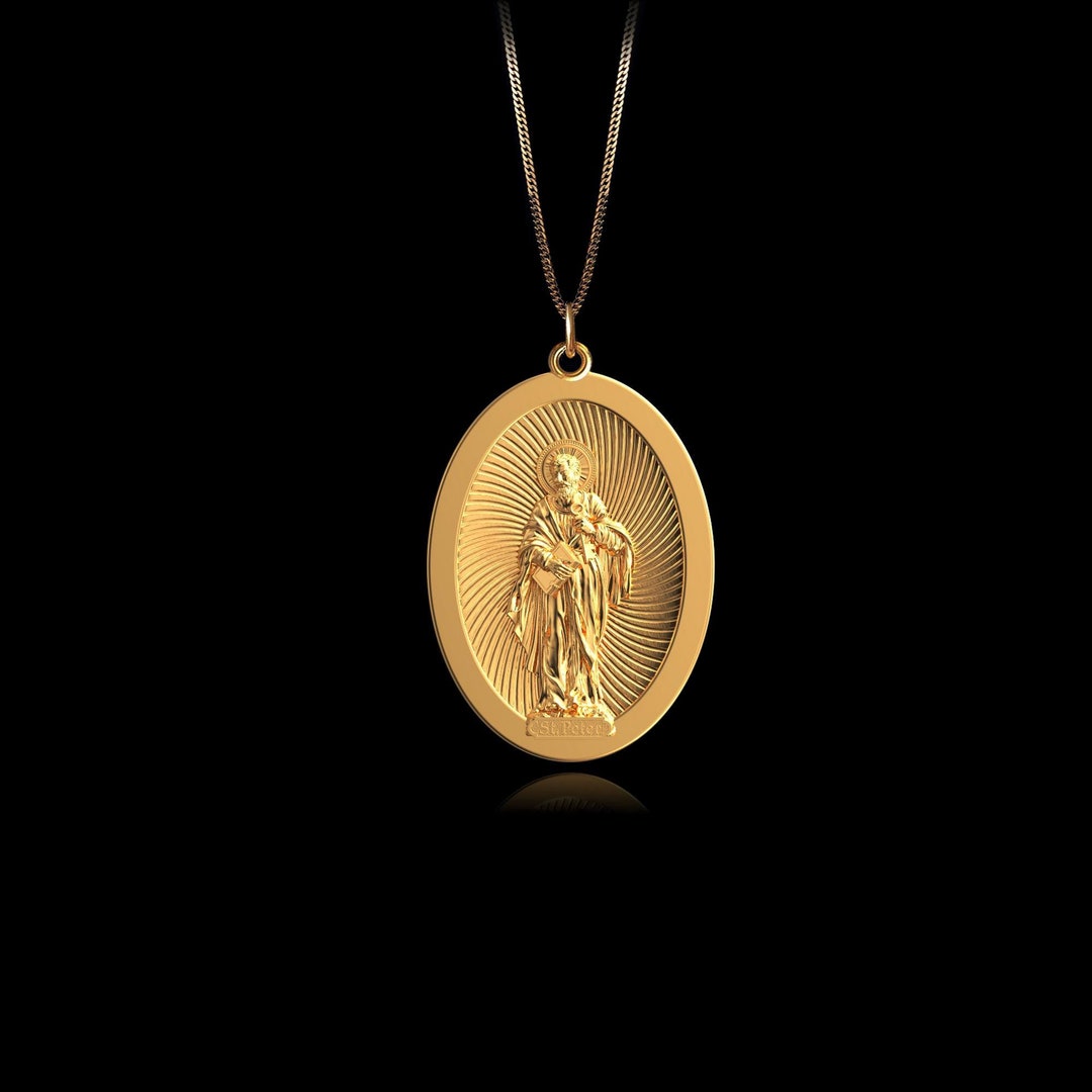 Gold St Peter Medal - Made in USA - Etsy