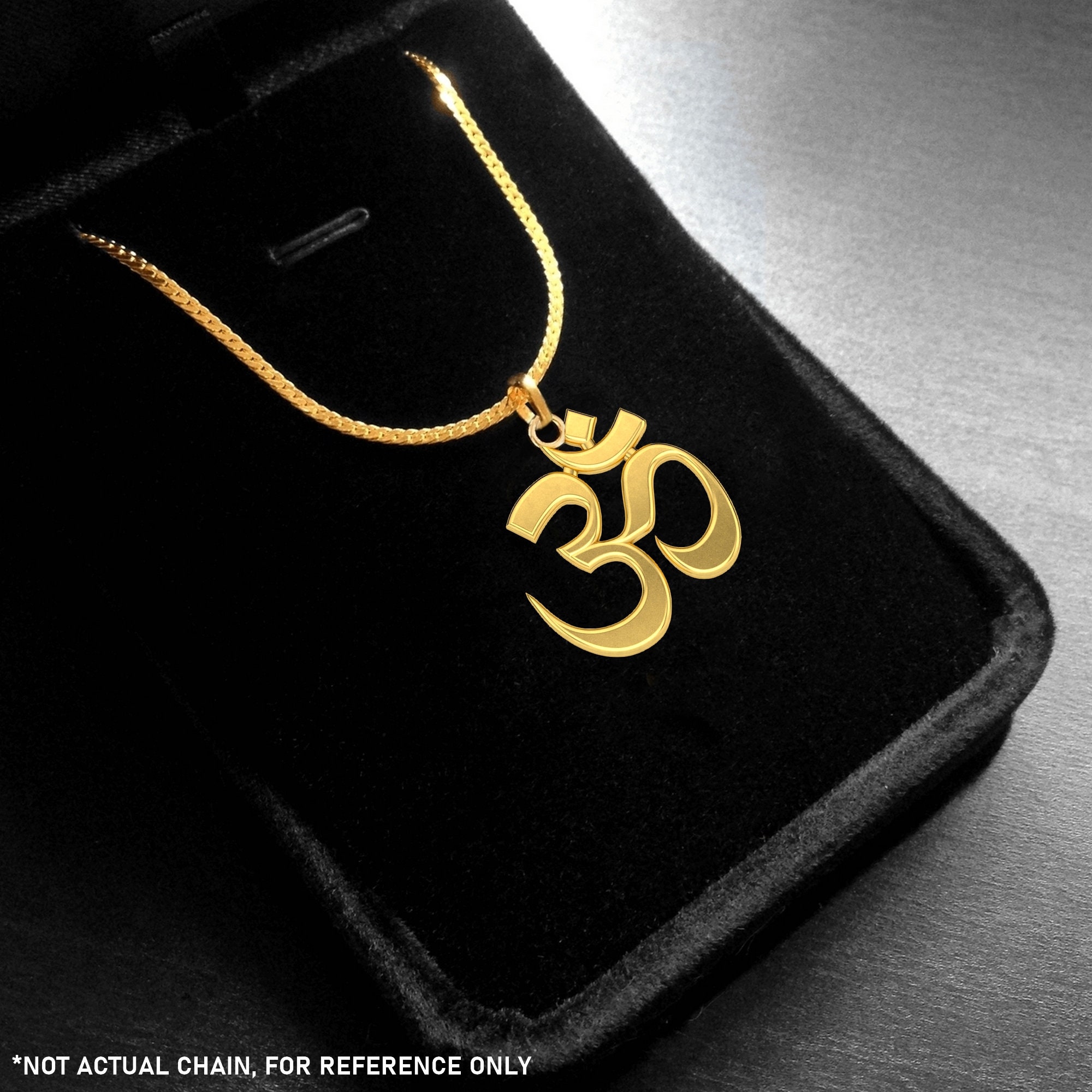 Gold Om Symbol Pendant 14k Solid Gold Ohm Mantra Necklace - Etsy
