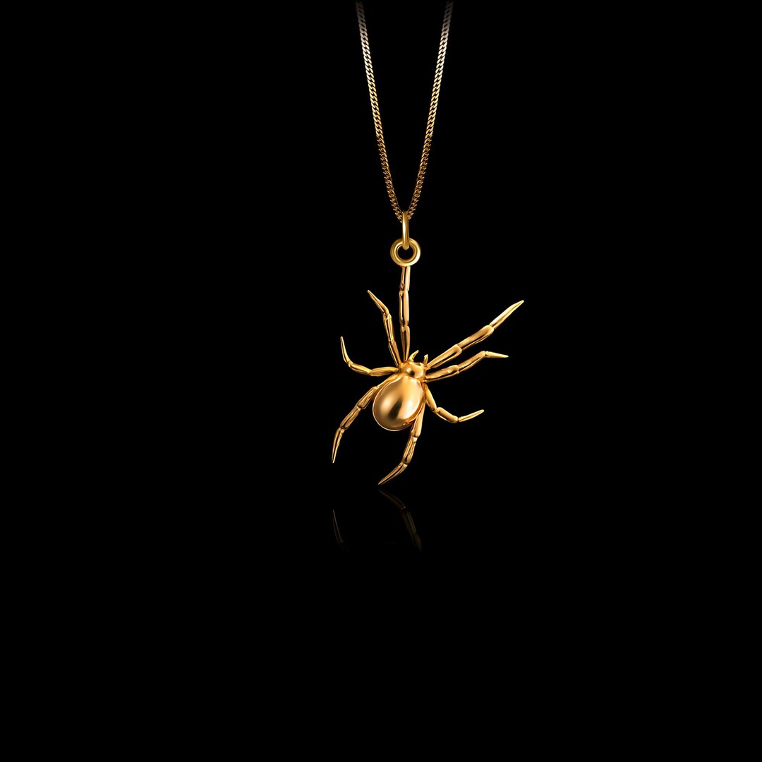 Gold Spider Pendant - Made in USA - Etsy