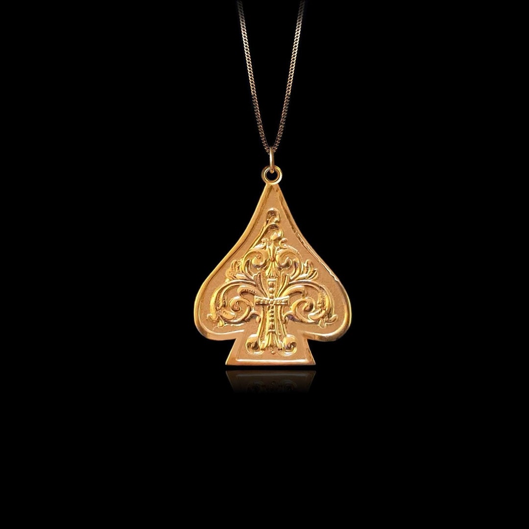 Gold Ace of Spades Pendant - Made in USA - Etsy Canada
