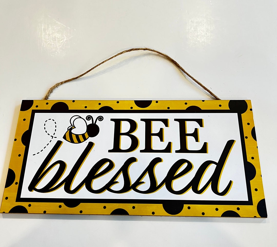 12.5 bee Blessed / Wreath Attachment / - Etsy