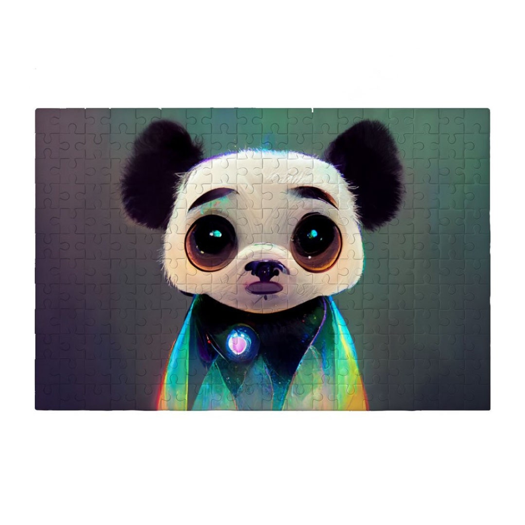 Cute Cartoon Panda Puzzles Rainbow Jigsaw Puzzle Panda Puzzles - Etsy