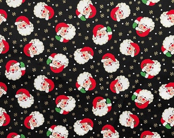 Black Santa Fabric | Etsy