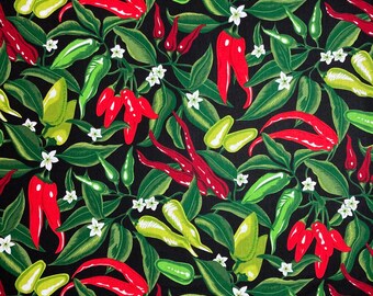 Hot Pepper Fabric - Etsy