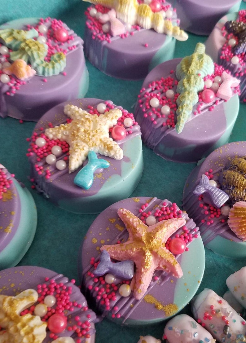 Gluten Free 48 PC Mermaid Party Package Under the Sea Chocolate Cake ...