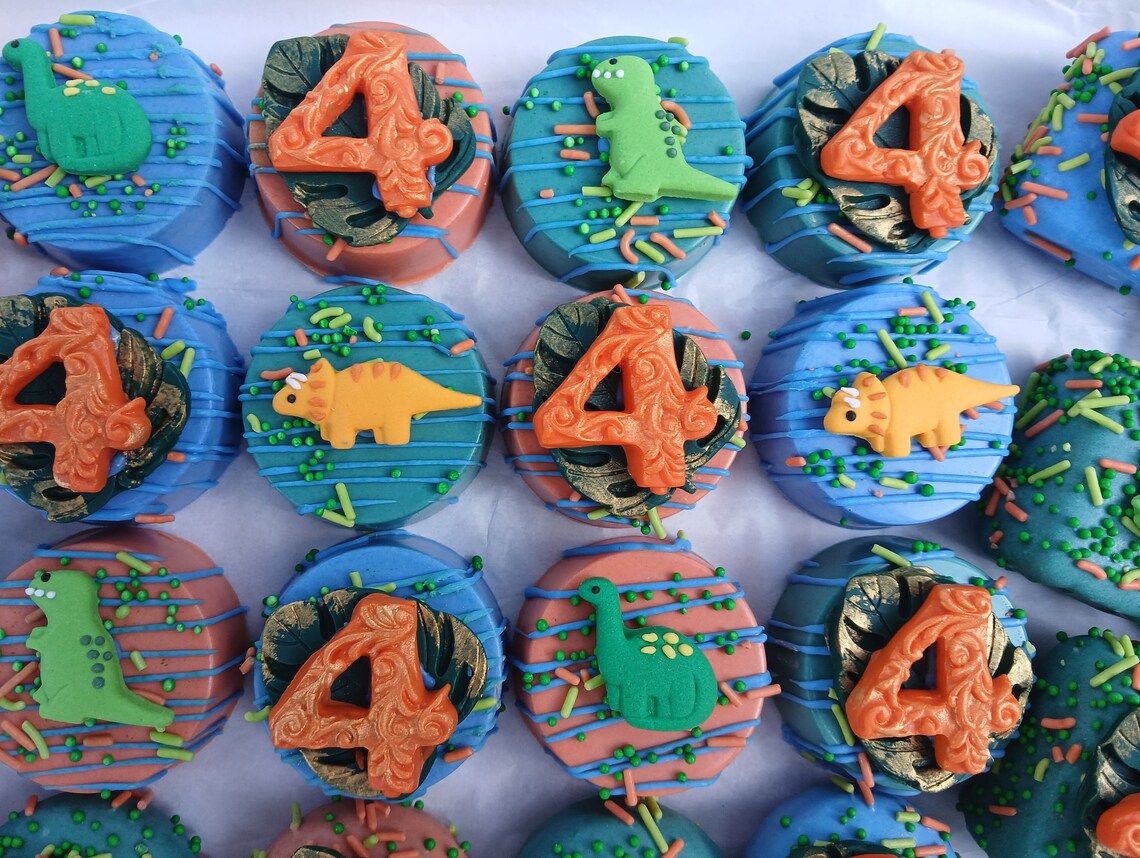 Gluten Free Dinosaur Party Treats: Oreos, Pretzels, Cakepops (60 Pieces ...