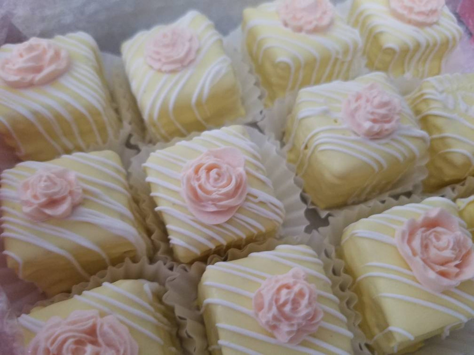 Gluten Free Petits Four Tea Cakes Gift Box Birthday Baby Easter Mother ...