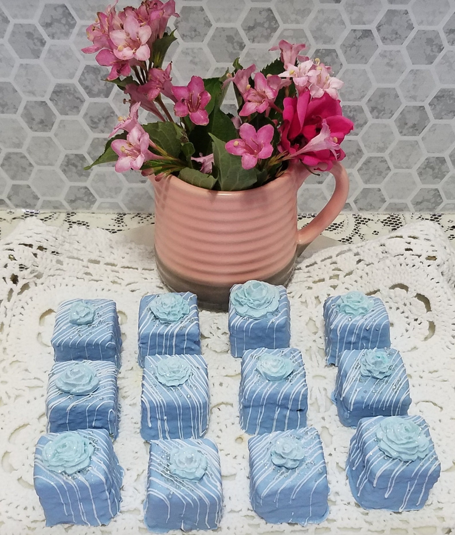 Gluten Free Petits Four Tea Cakes Gift Box Birthday Baby Easter Mother ...