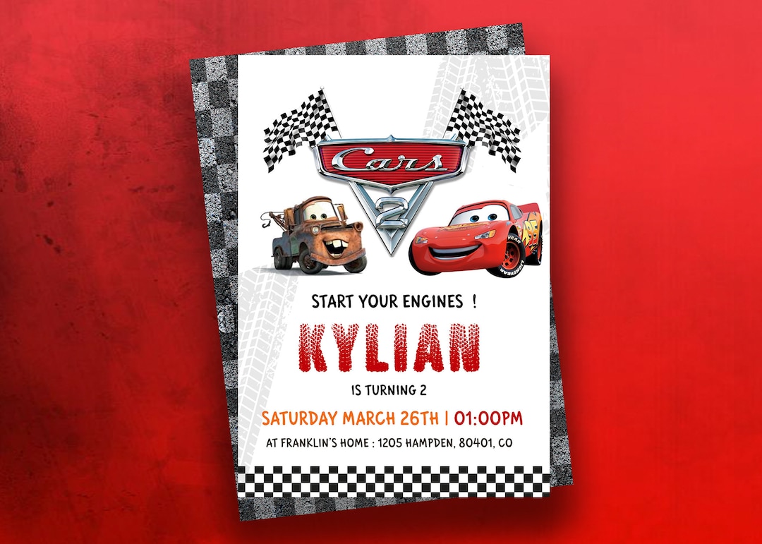 Cars Birthday Invitation, Cars Party Invitation, Birthday Boy, Racing ...