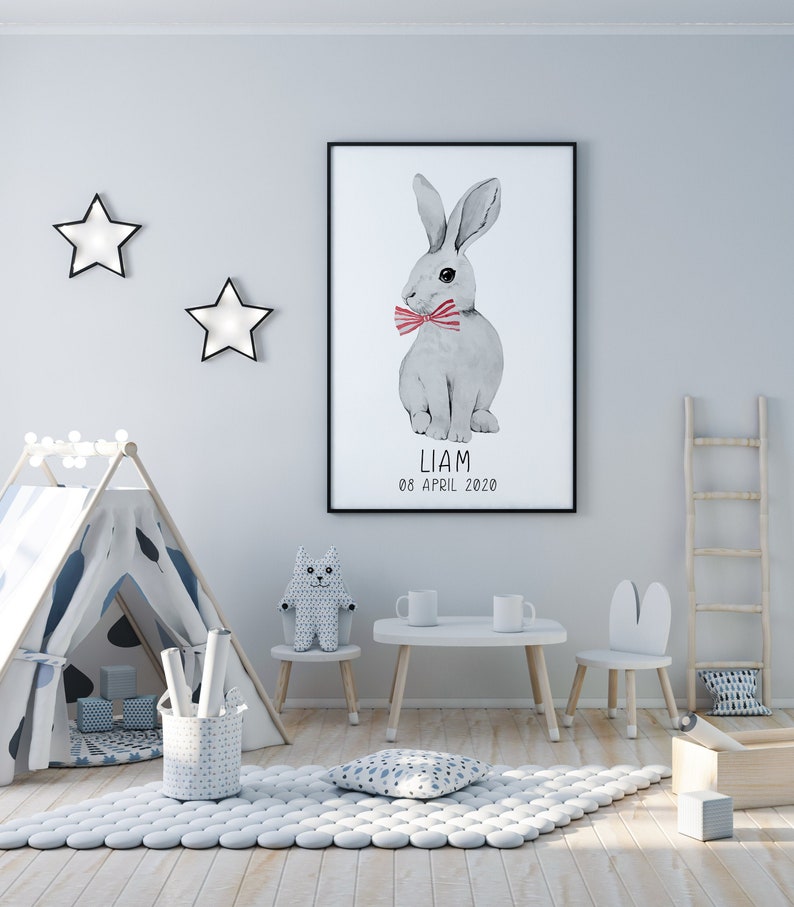 Bunny Nursery Decor, Farm Nursery Decor, Farm Nursery Print, Baby ...